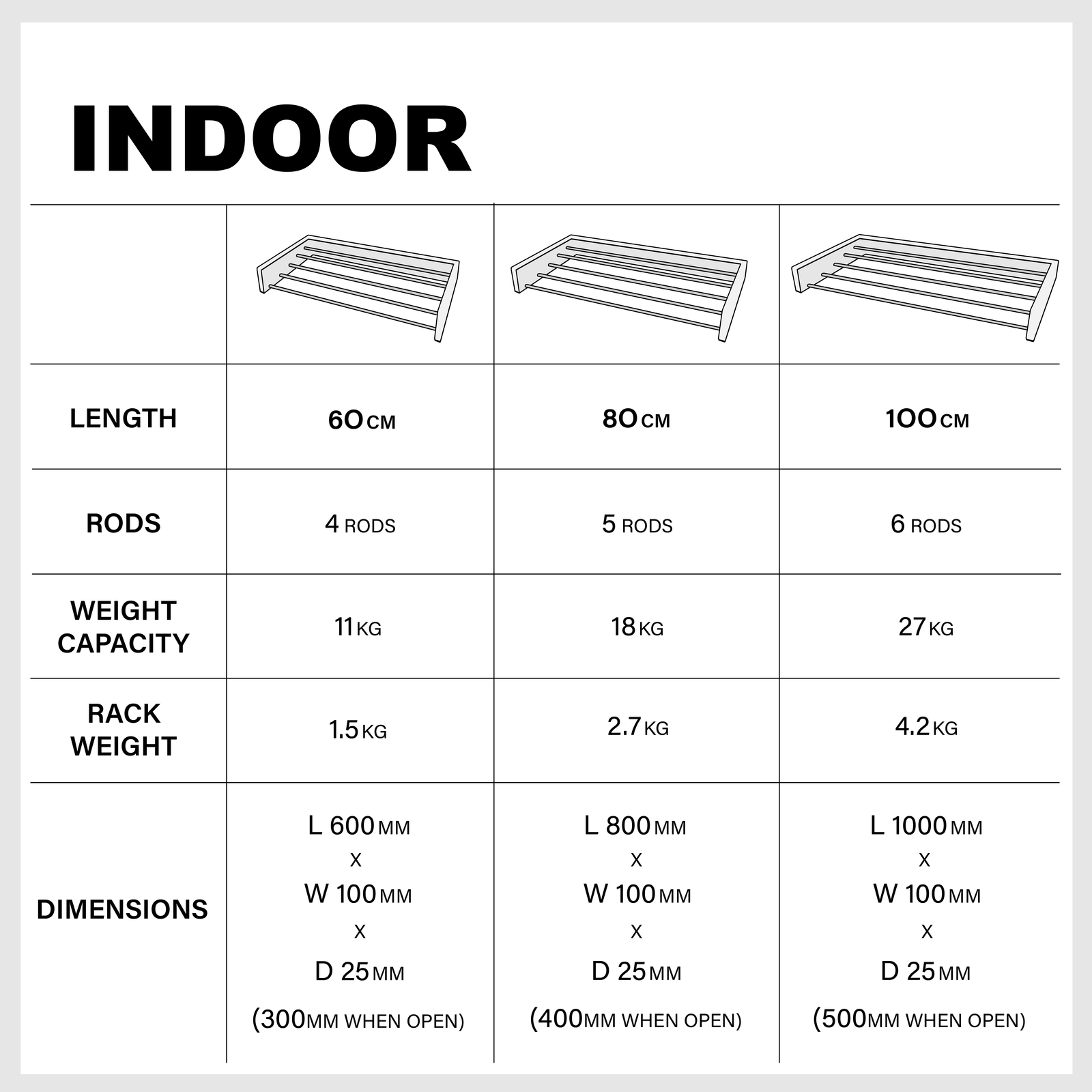 Wall Mounted Drying Rack - Foldable Indoor and Outdoor Drying Rack